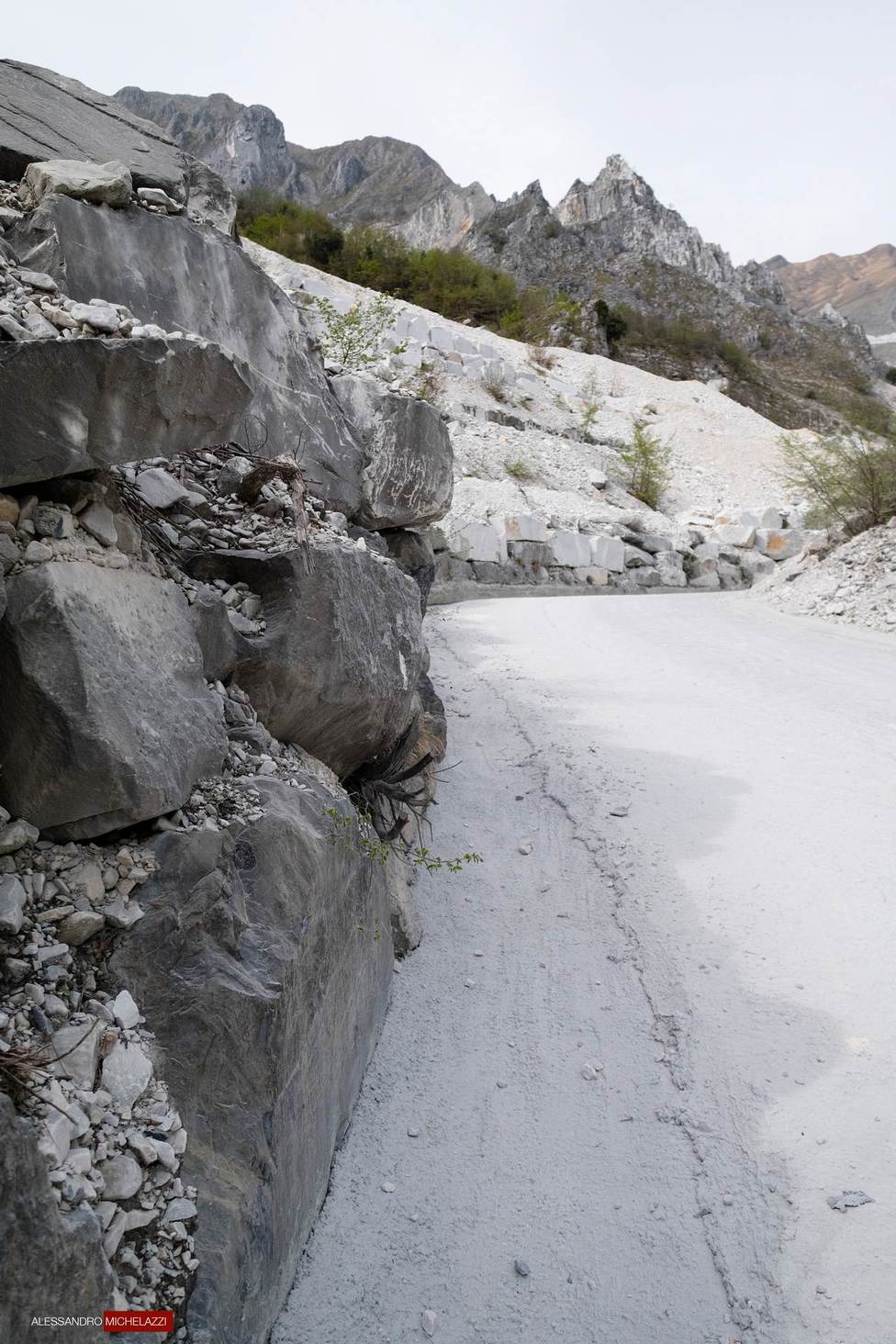 Carrara's marble quarries photographs, a look at the panorama inside